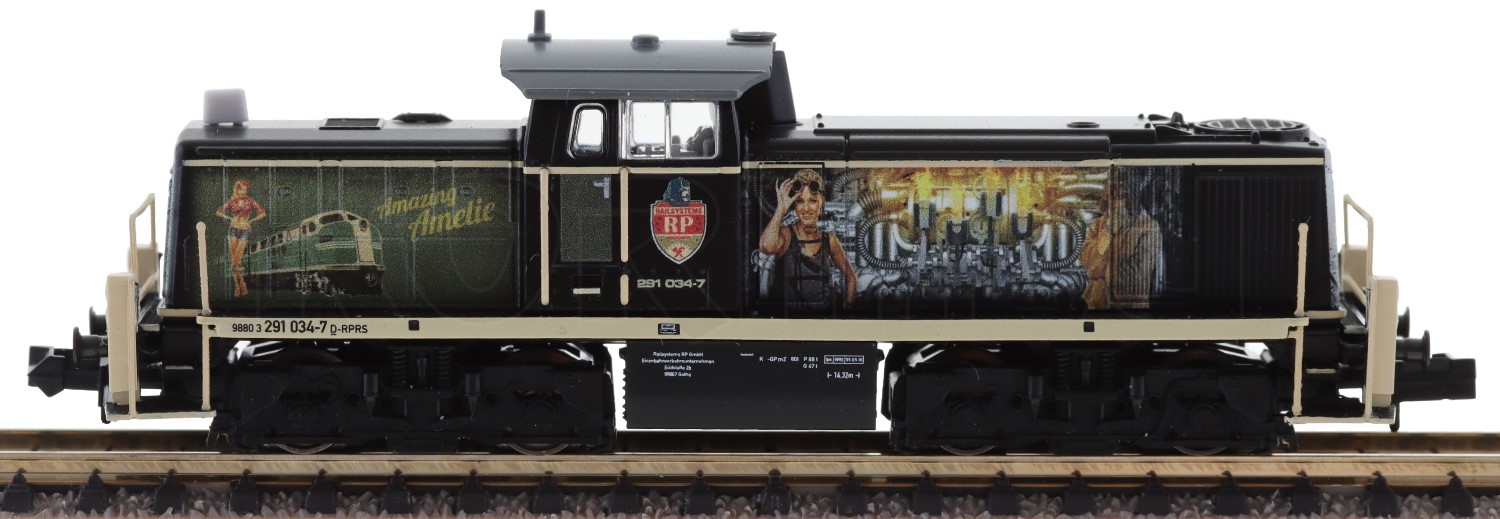 Minitrix 16299 N diesel locomotive 291 034-7,...
