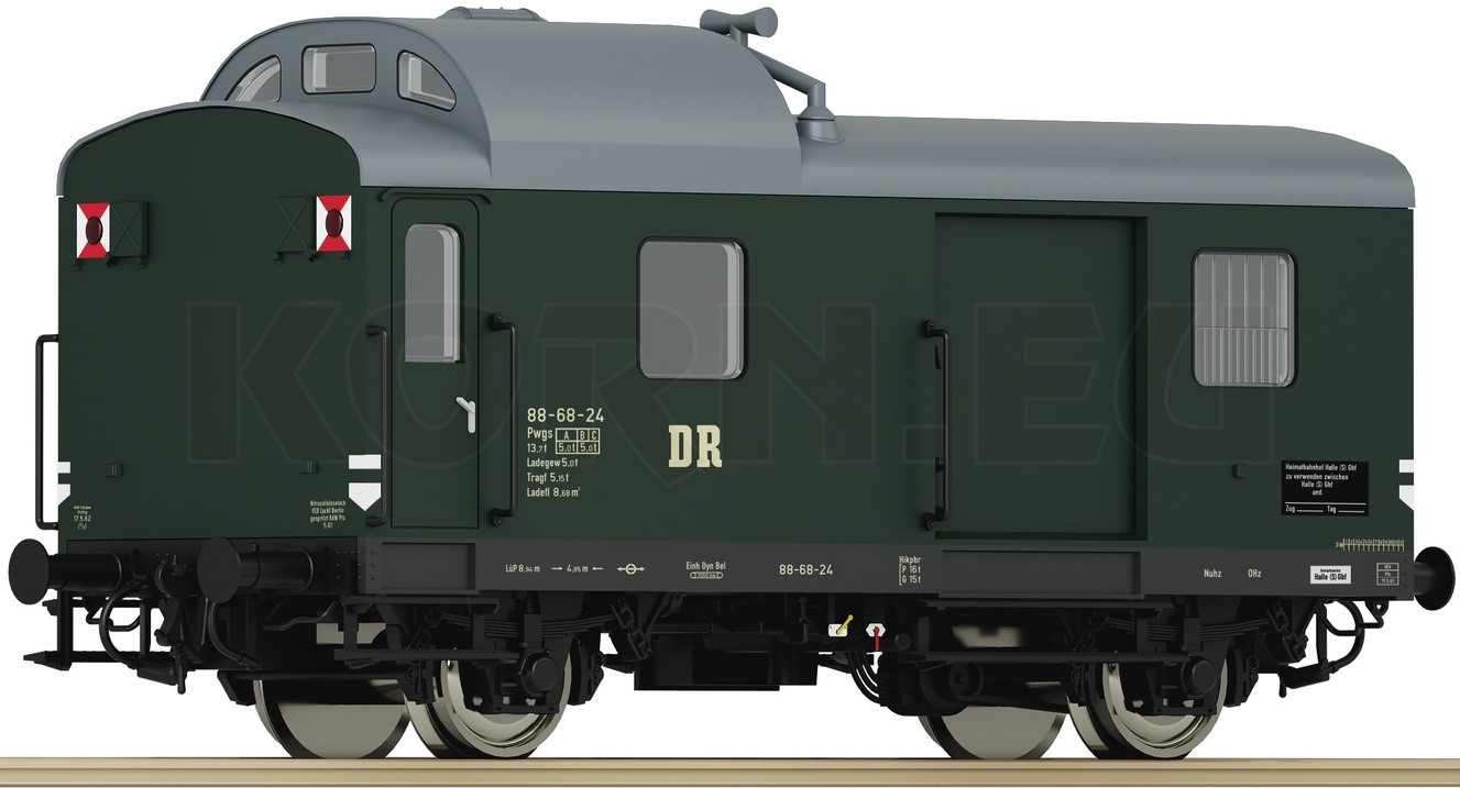 Roco 6200175 H0 freight train-Begleitwagen Pwgs, DR,...
