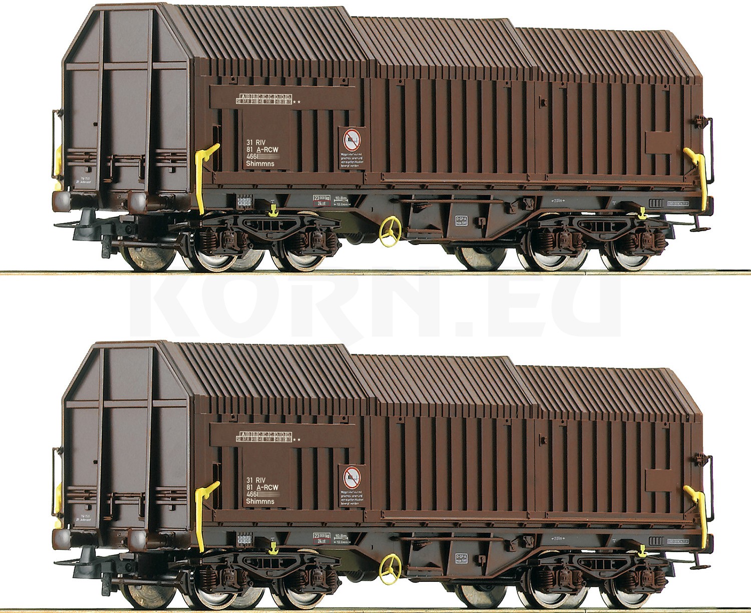 Roco 6600132 H0 2er Set Teleskophaubenwagen Shimmns,...