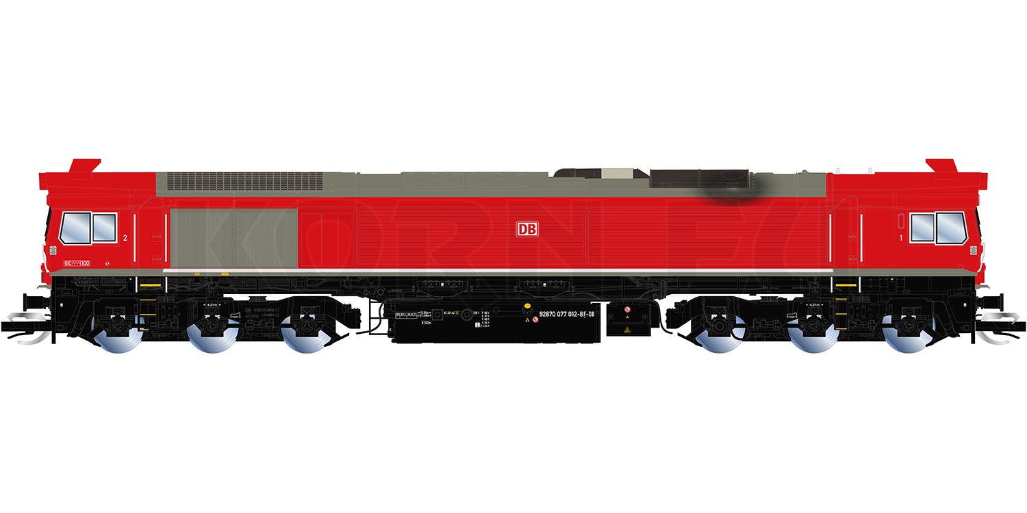 Arnold HN9070HM TT diesel locomotive Class 77, DB AG,...