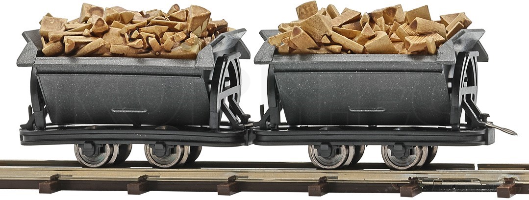 Busch 12262 H0f Loren mit Spaltholz (2 Stück)