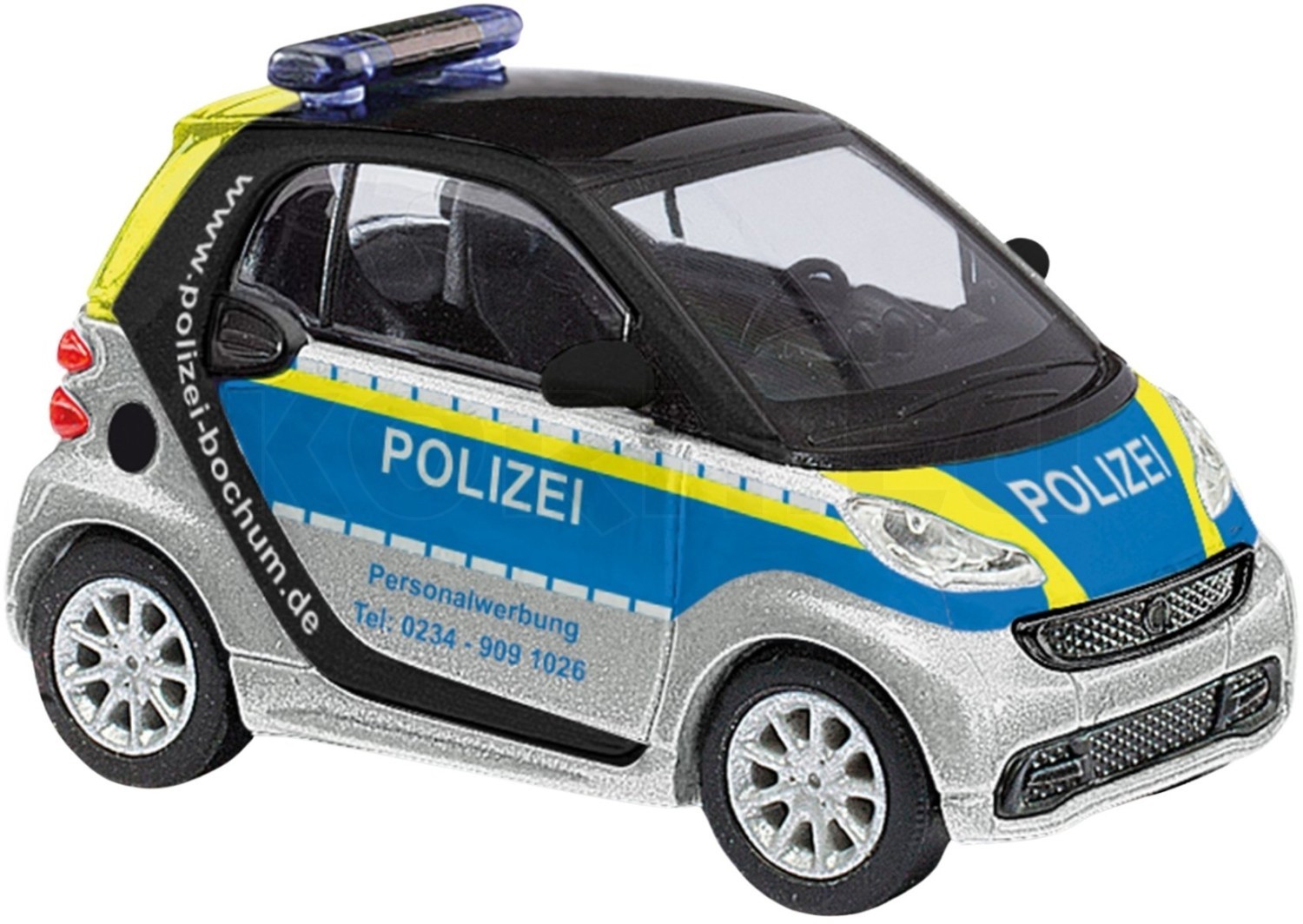Busch 46183 H0 Smart Fortwo Coupe 12, Polizei Bochum