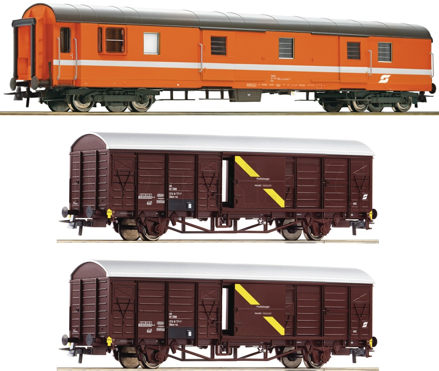 Roco 6600294 H0 3er Set Postwagen, ÖBB, Ep. IV-V