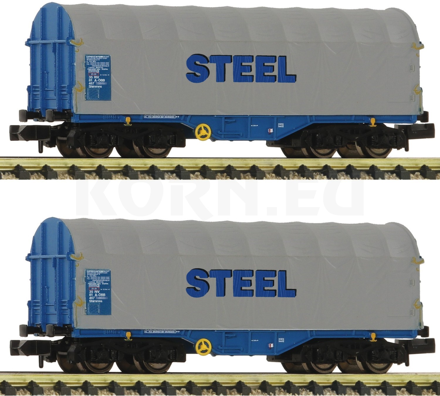 Fleischmann 6660173 N 2er Set Schiebeplanenwagen, ÖBB, Ep. VI