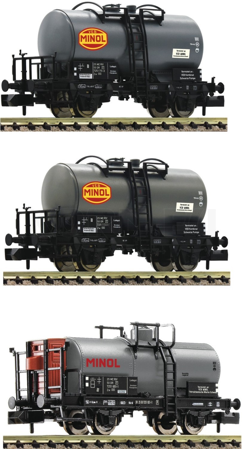 Fleischmann 6660152 N 3er Set Kesselwagen, DR, Ep. IV, Minol
