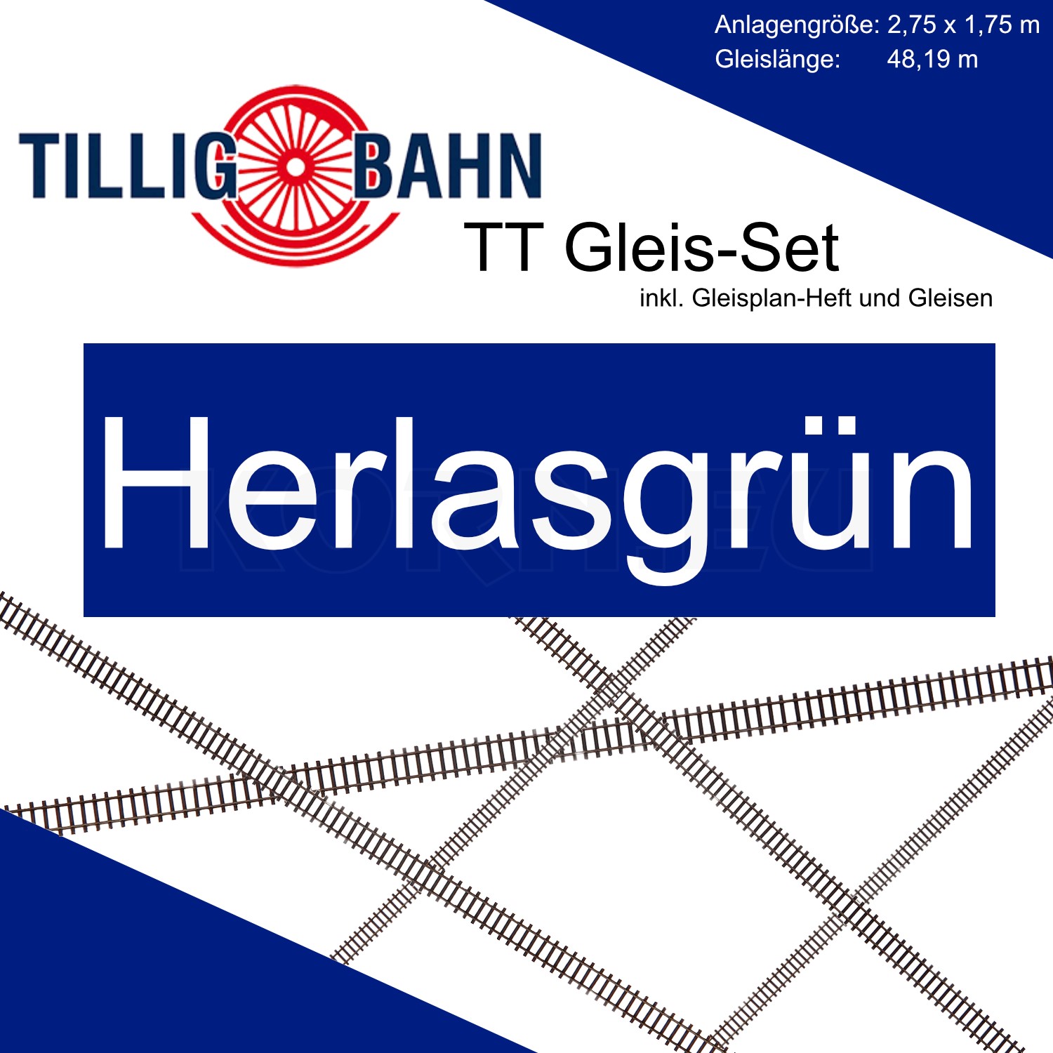 Tillig TT Gleis Set Modellbahnanlage Herlasgrün