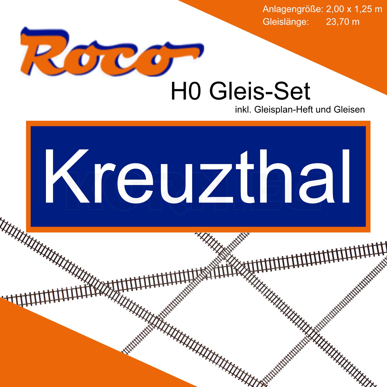 Roco H0 track set model railway layout Kreuzthal
