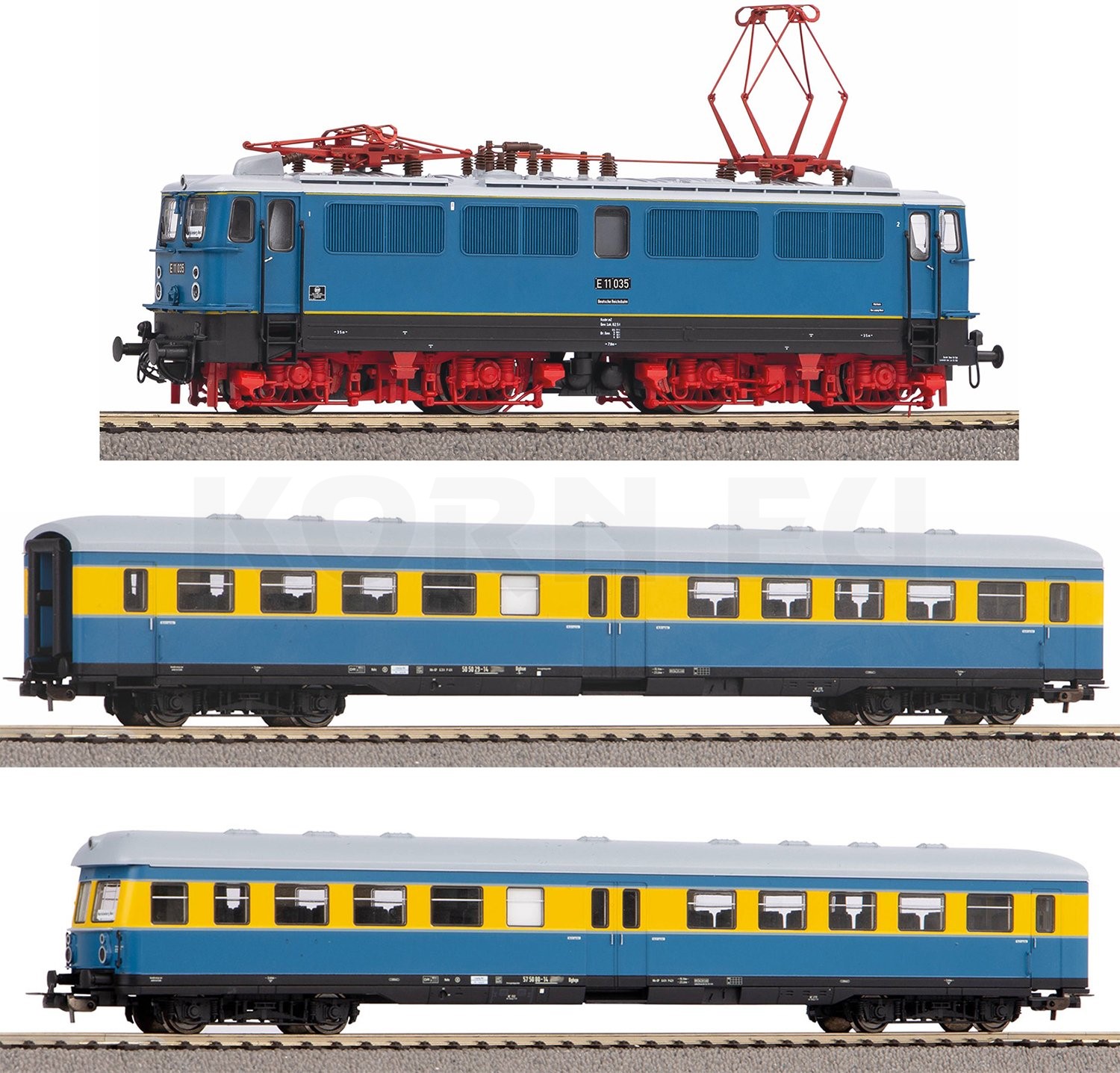 Piko S-Bahn Leipzig BR 211 + 53351 + 53352 der DR...