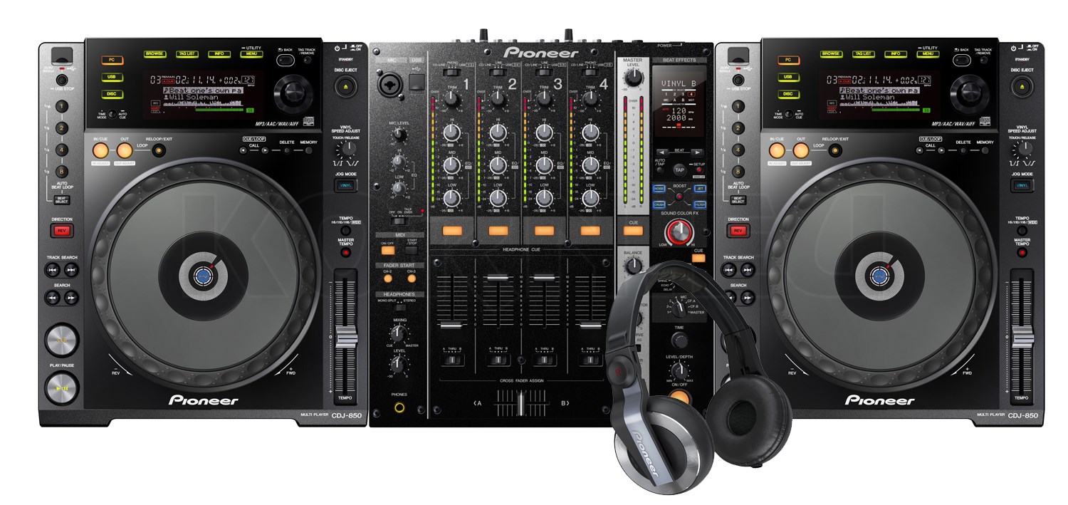 Pioneer DJ CDJ-850-K + DJM 750K + HDJ 500 Set | music store