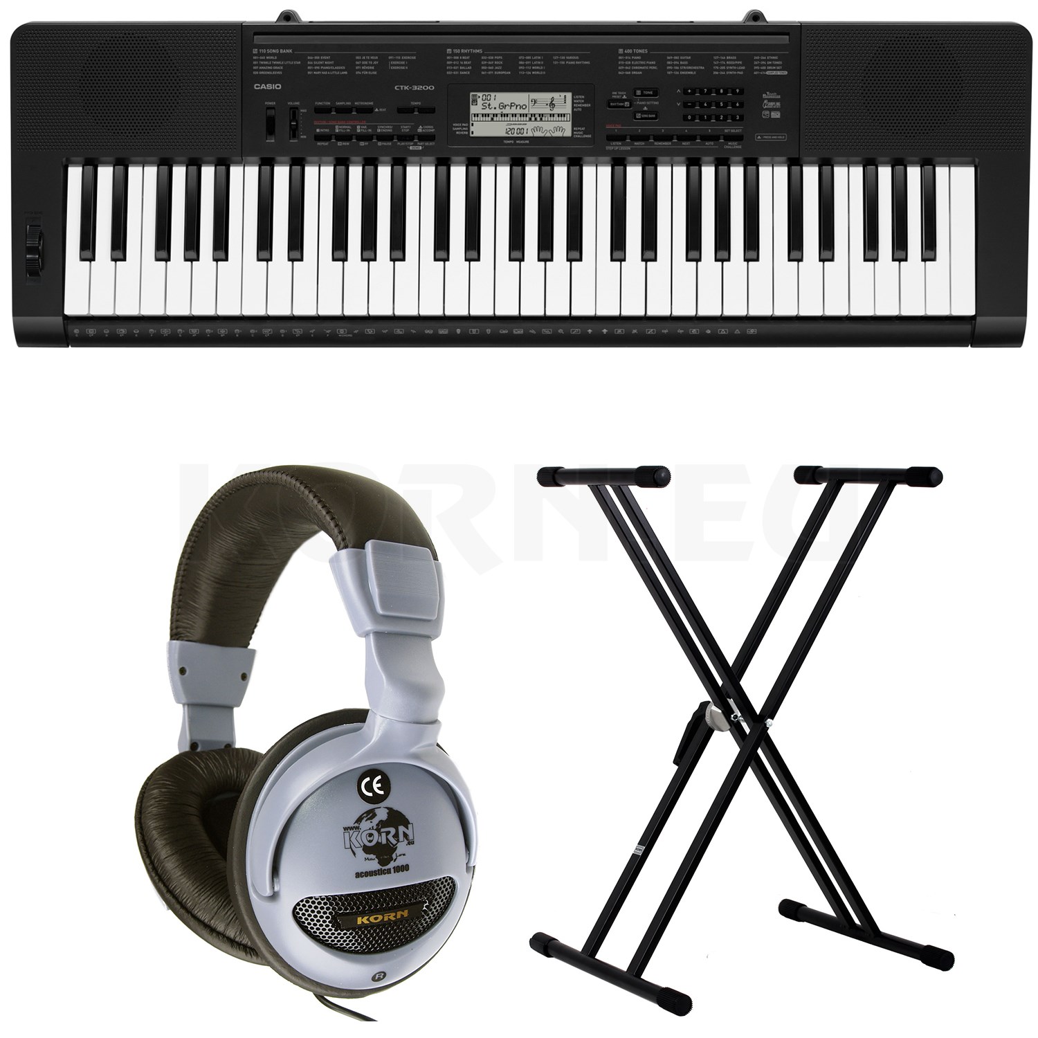 Casio CTK-3200 + Stativ + Kopfhörer Set | music store