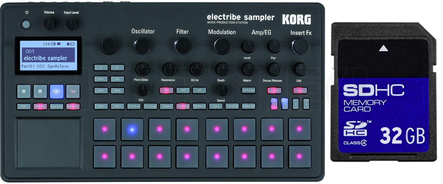 Korg Electribe Sampler 2 + 32 GB SD HC Card Set