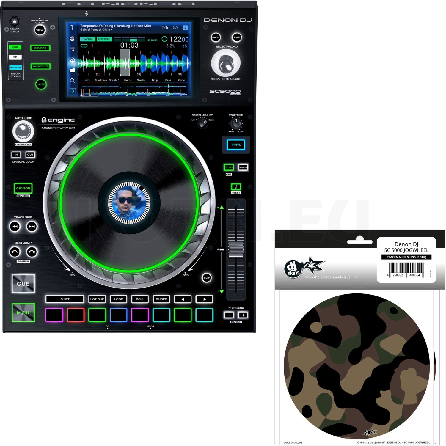 Denon SC5000 PRIME + JOGWHEEL PEACEMAKER Skin... | Magasin de musique