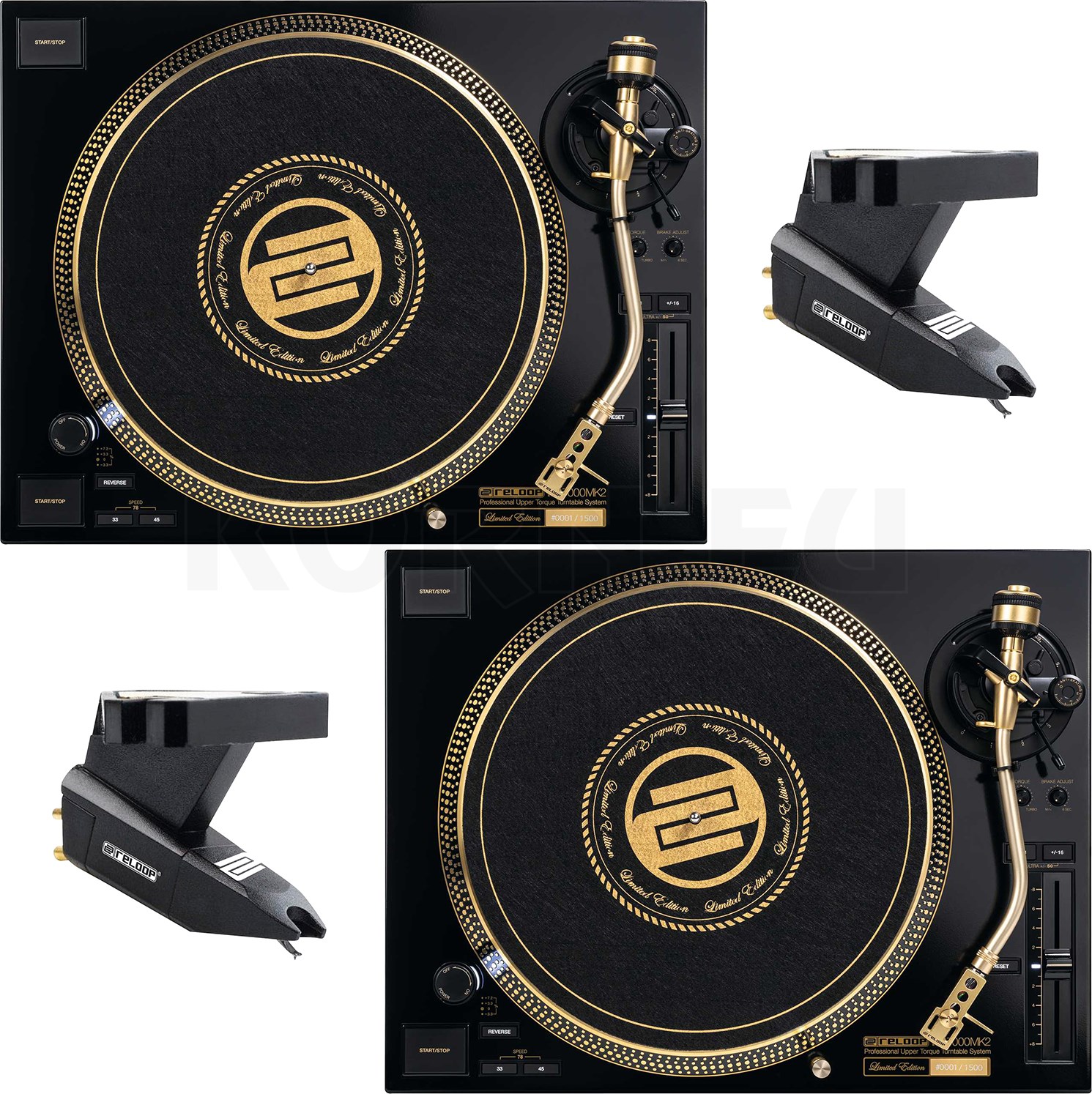 Reloop RP-7000 MK2 GLD Doppelpack + HS Systeme