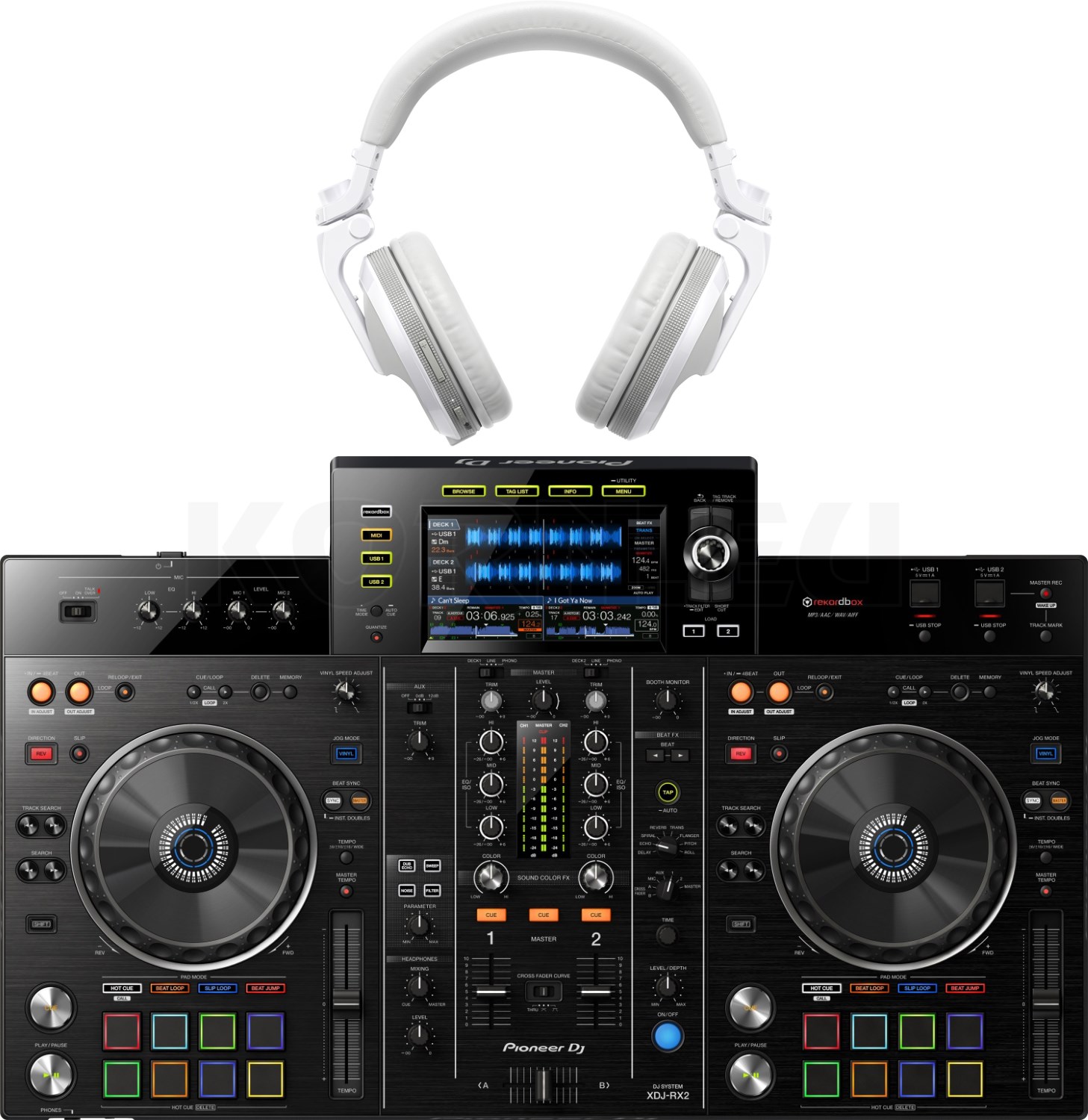 Pioneer DJ XDJ-RX2 DJ Controller + HDJ-X5BT-W Weiß | Magasin de musique