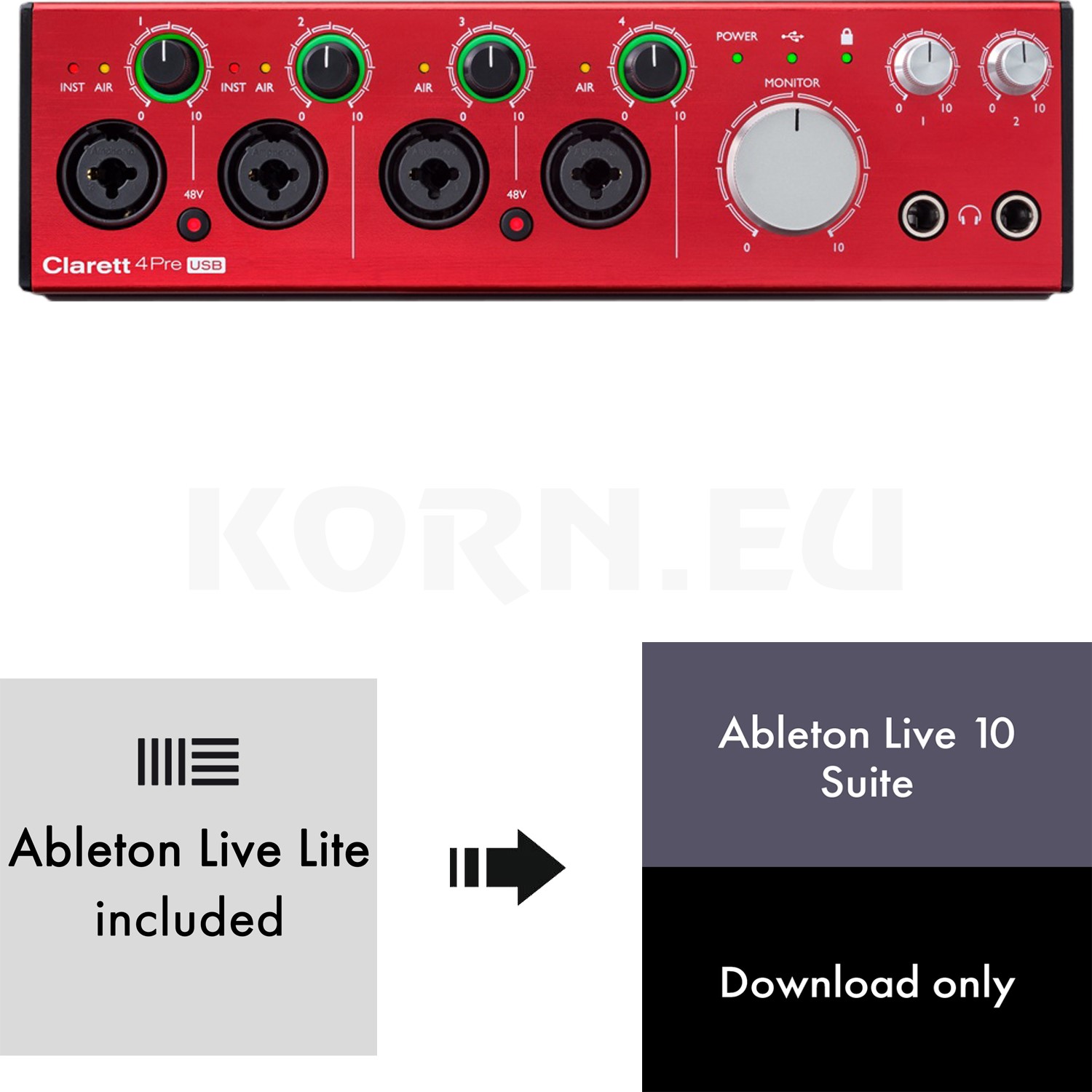 Focusrite Clarett 4Pre USB + Ableton Live 10 Suite | Musikhaus