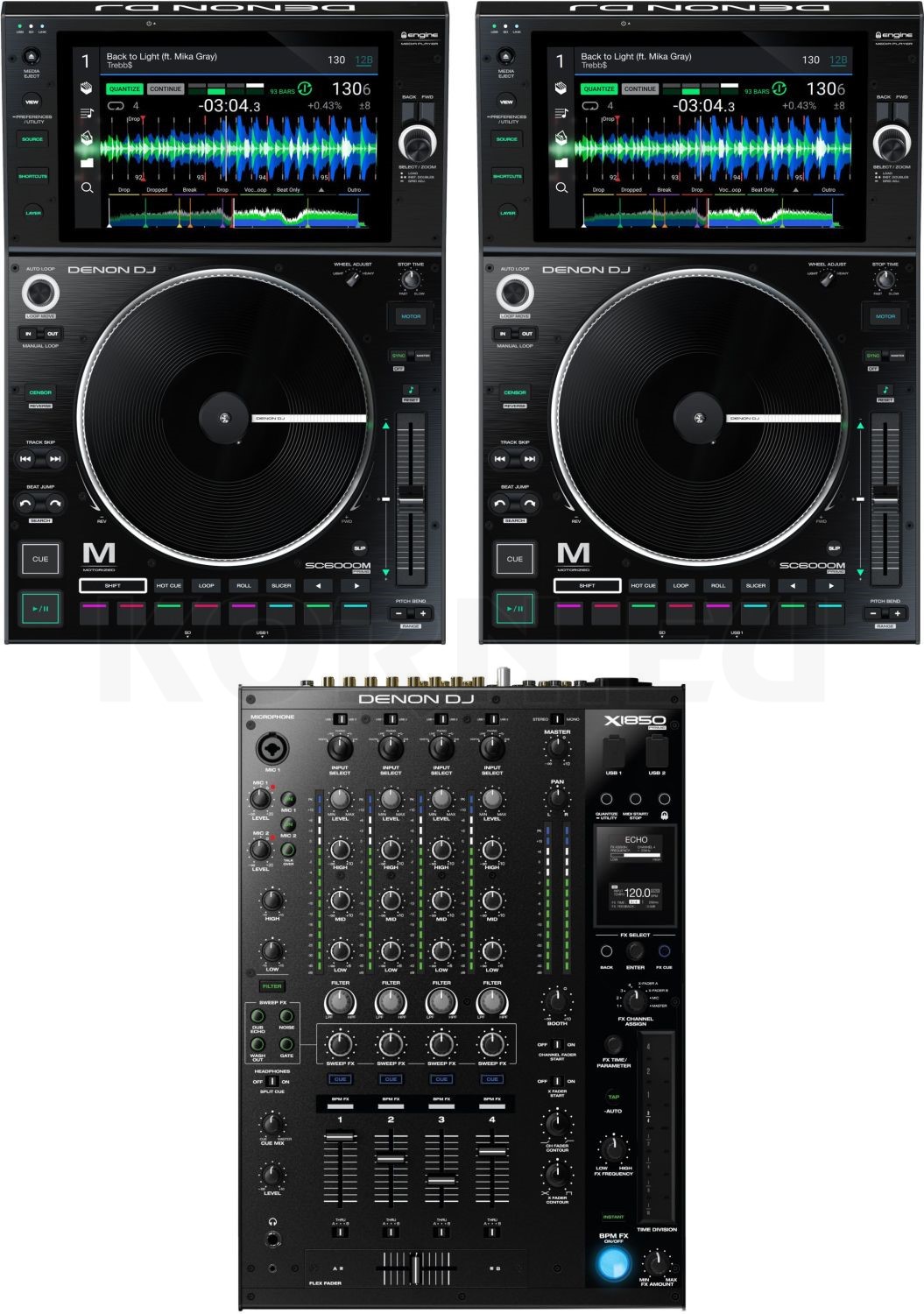 Denon DJ SC6000M PRIME Doppelpack + Denon X1850 PRIME DJ SET