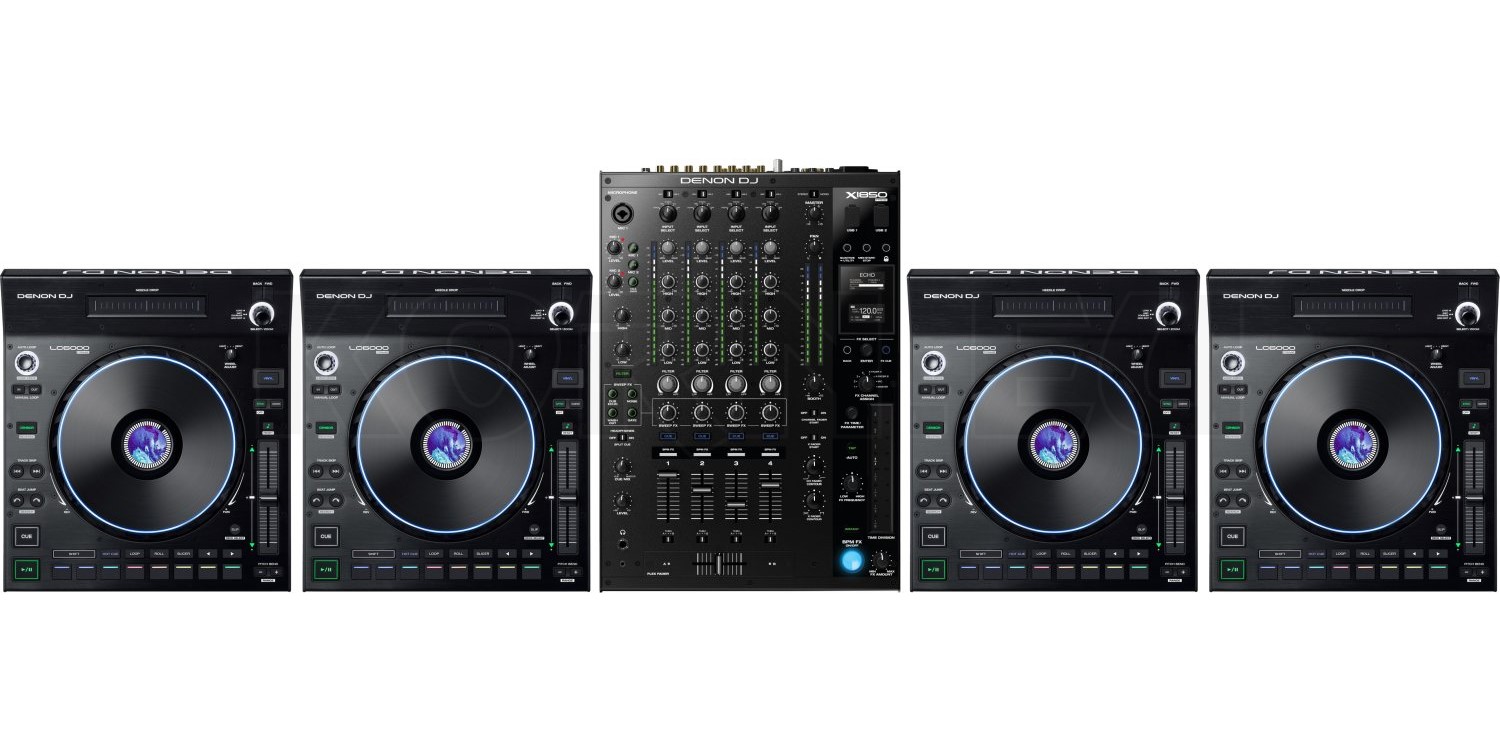 Denon DJ LC6000 PRIME 4er Set + X1850 | music store
