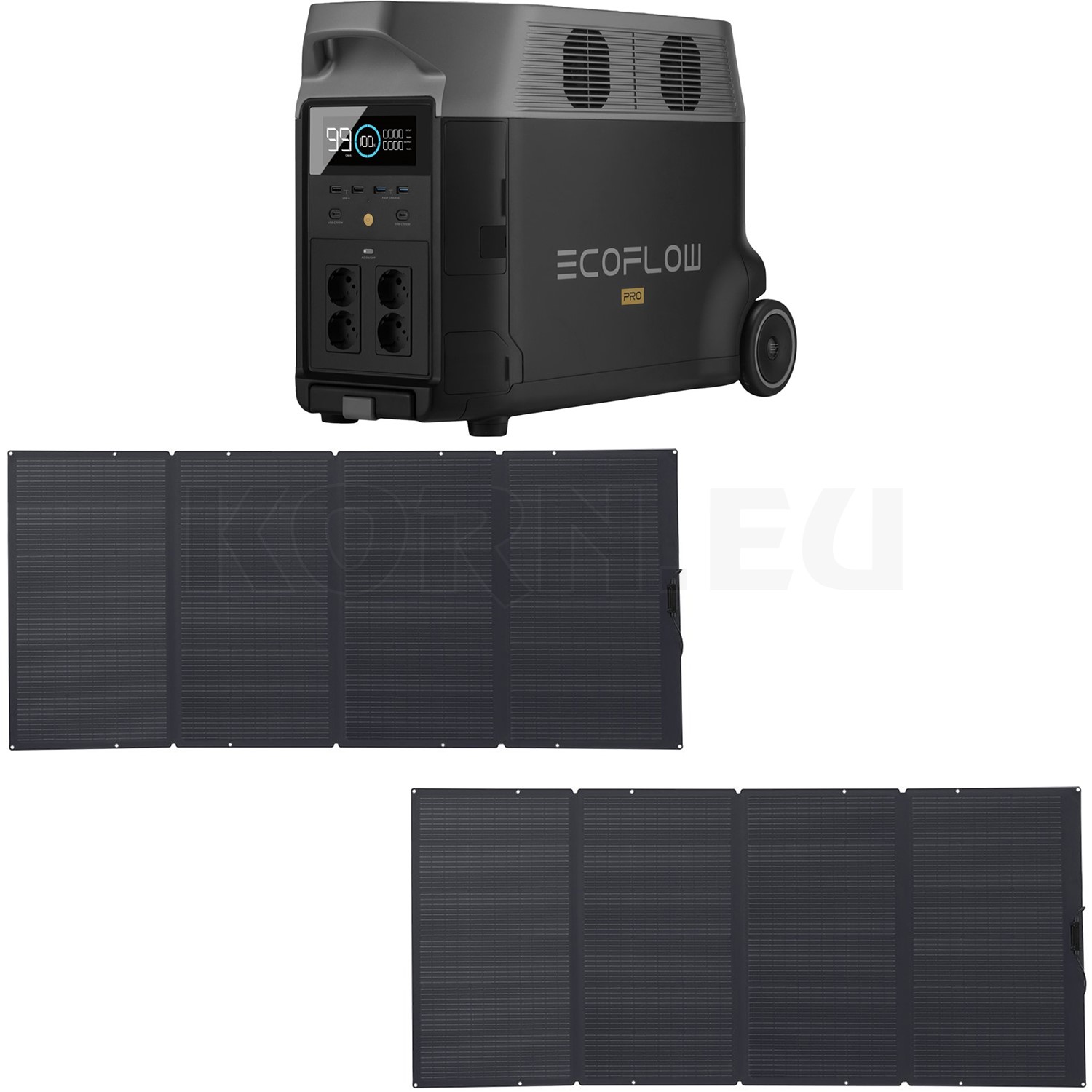 EcoFlow Delta Pro + 2x EcoFlow 400W Solar Panel