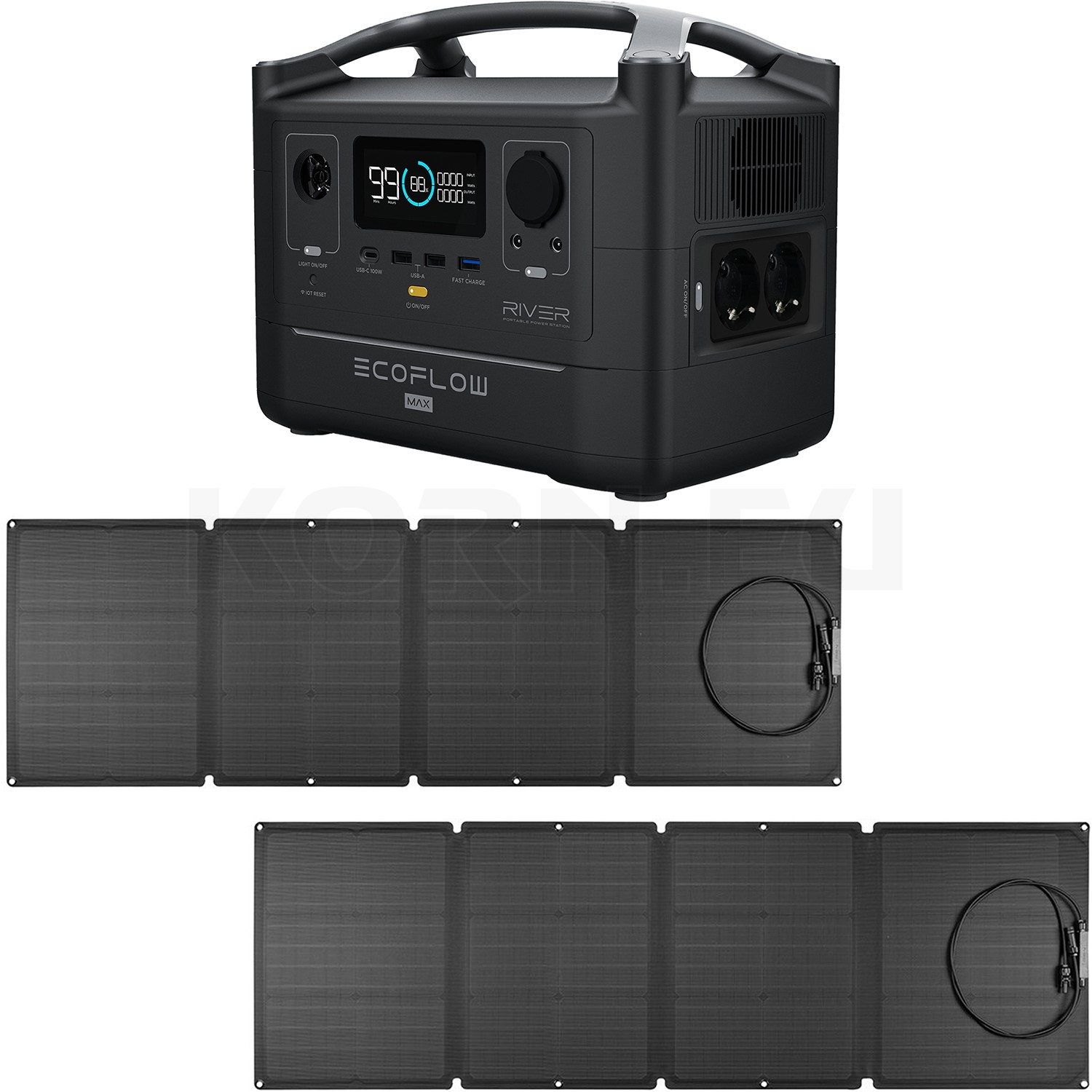 EcoFlow River Max + 2x EcoFlow 110W Solar Panel