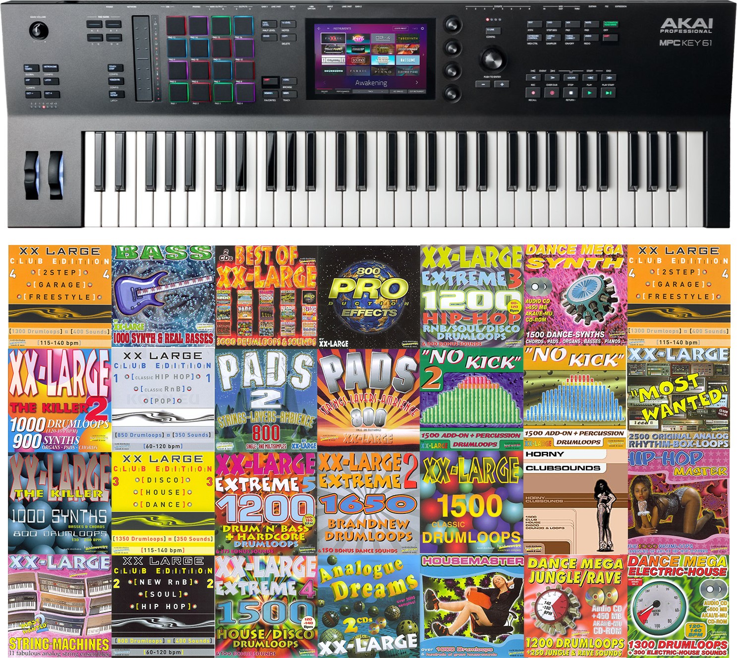 Akai Professional MPC KEY 61 + Sample Mega Pack | Musikhaus