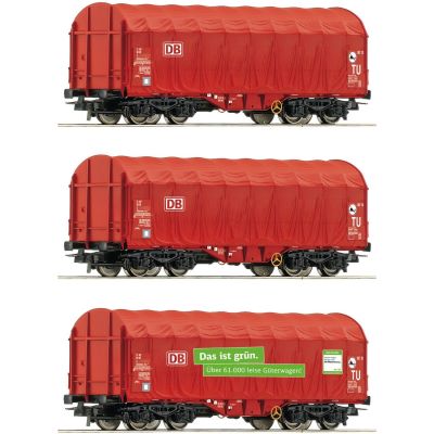 Roco 76011 3-tlg. Set: Schiebeplanenwagen, DB AG,...