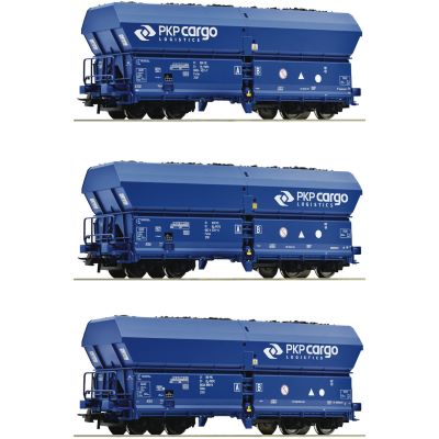 Roco 76046 3-tlg. Set: Selbstentladewagen, PKP...